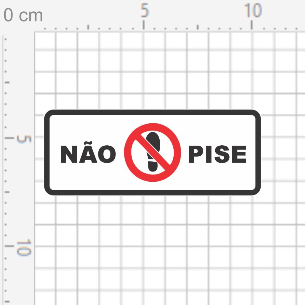 Adesivo “Não Pise” – Aero Visual