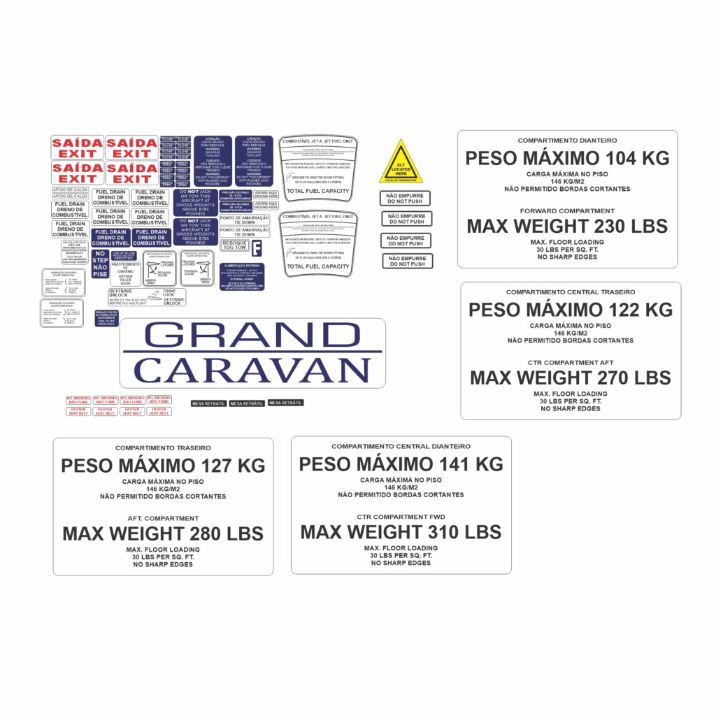 Kit Adesivos Grand Caravan – Aero Visual